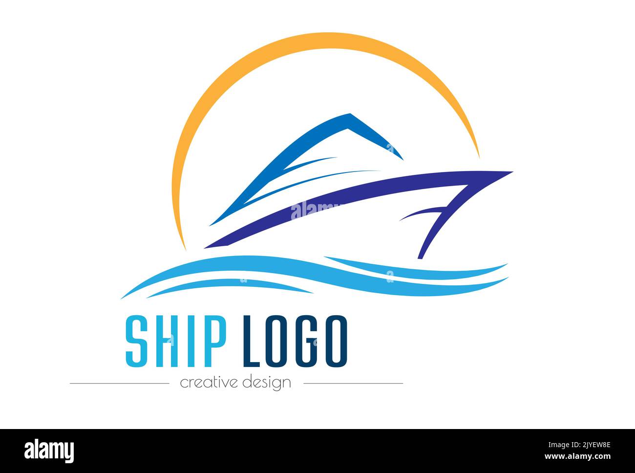 Ship. Template for logo, sticker, stickers and labels, for websites and ...
