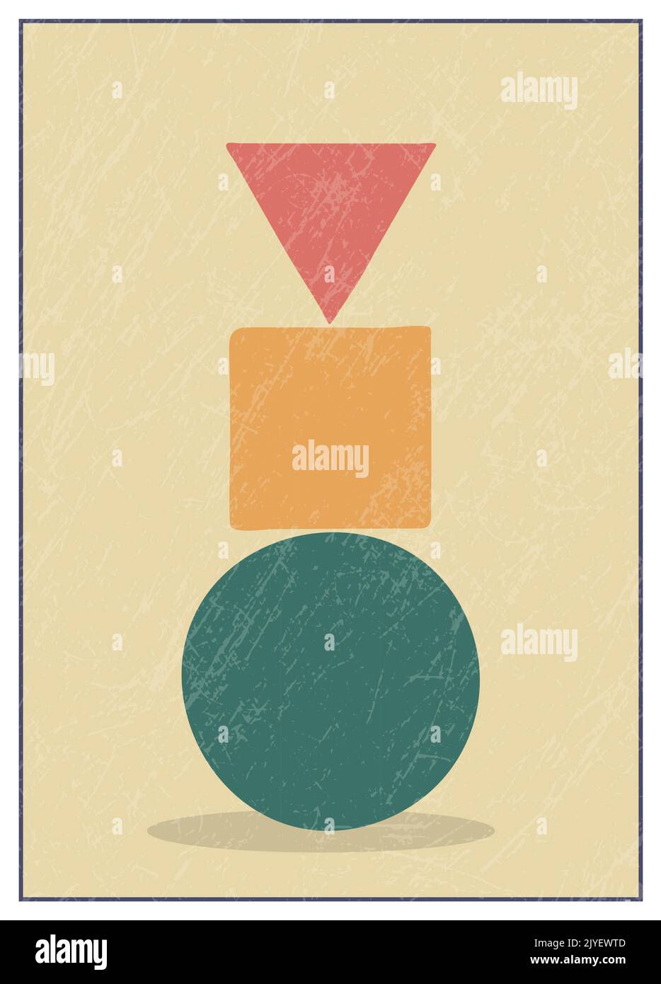 Abstract vector composition with grunge texture. A wall drawing, poster ...