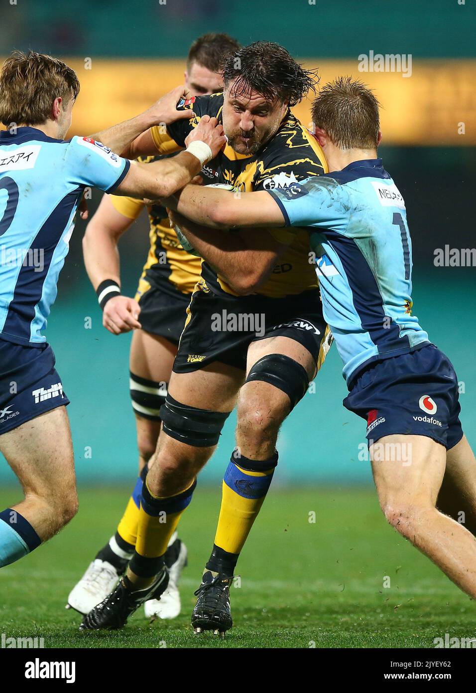 Jeremy Thrush of the Force runs the ball during the Round 2 Super Rugby ...