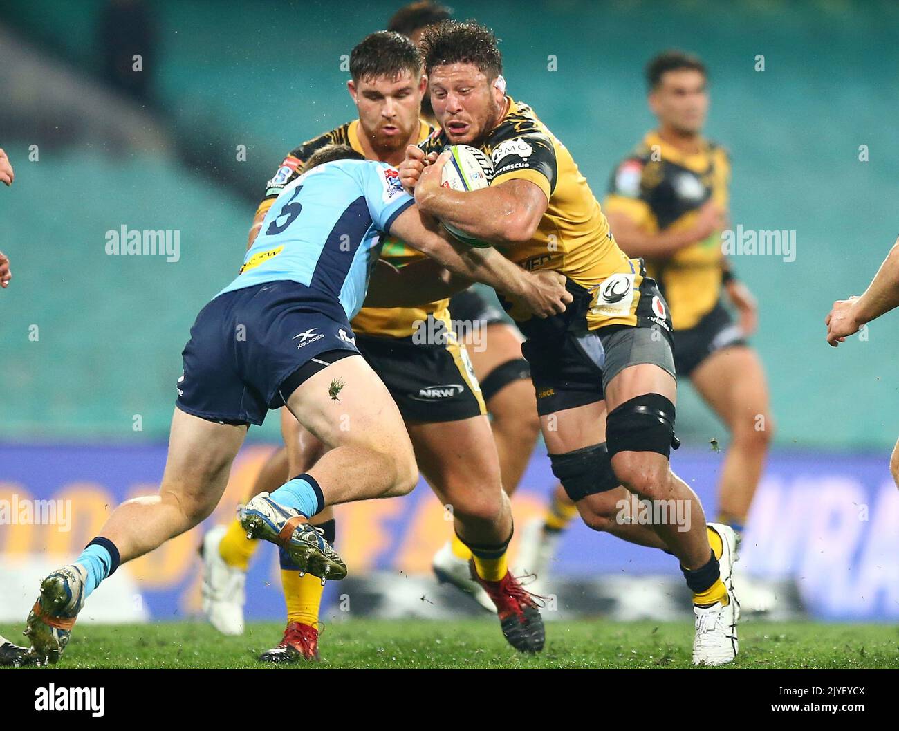 Brynard Stander of the Force runs the ball during the Round 2 Super ...