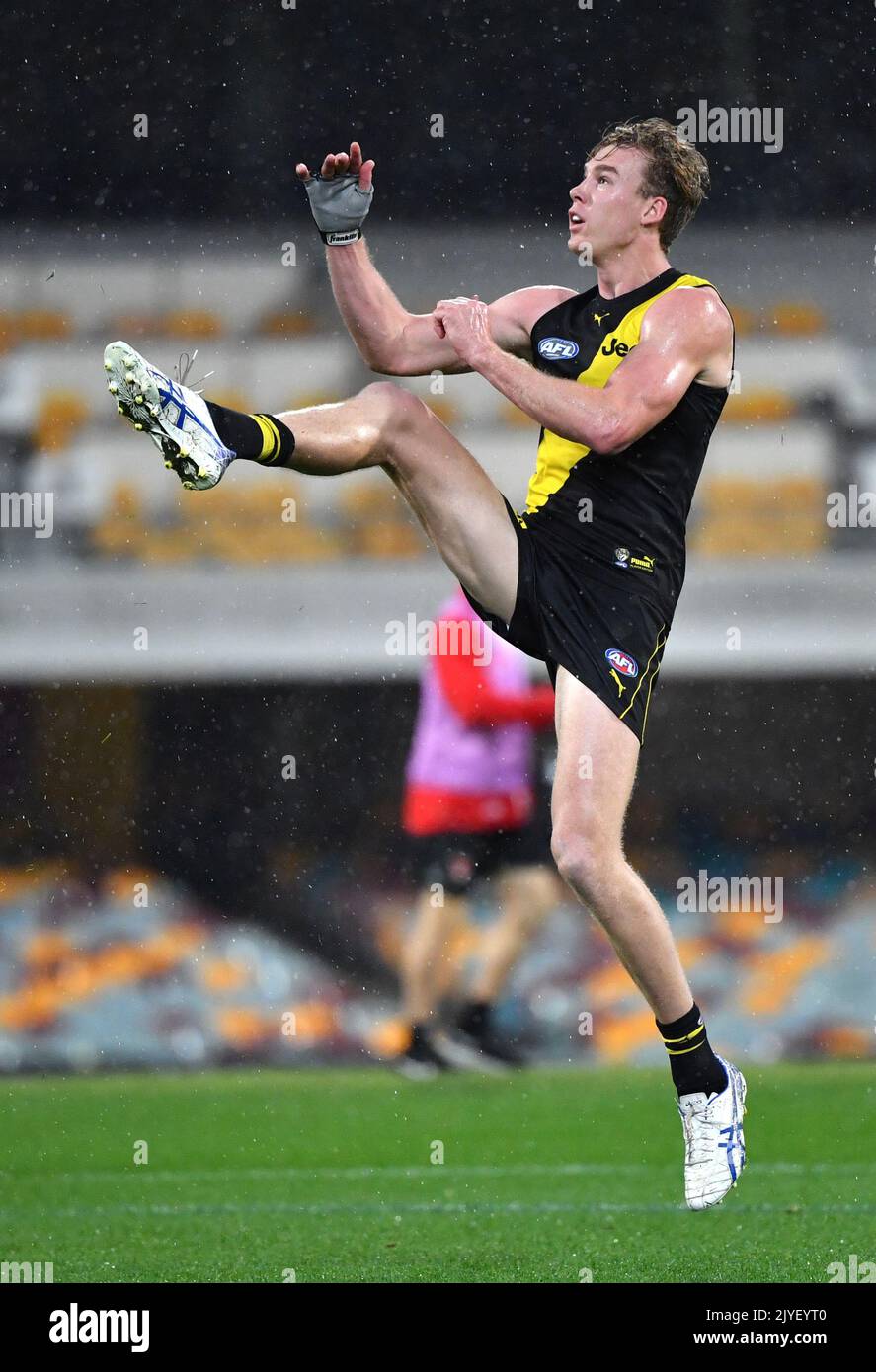 Tom Lynch of the Tigers kicks a goal during the Round 6 AFL match ...