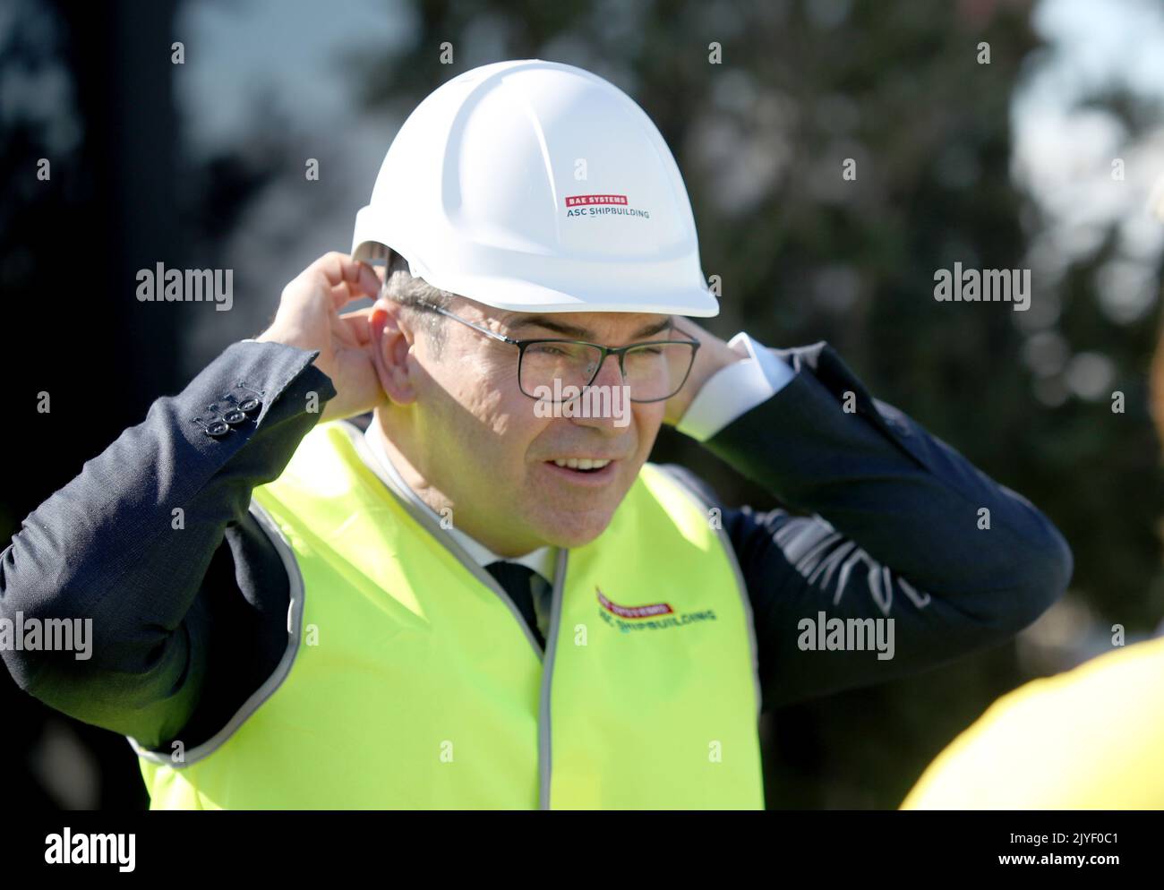 South Australian Premier Steven Marshall with apprentices to announce ...