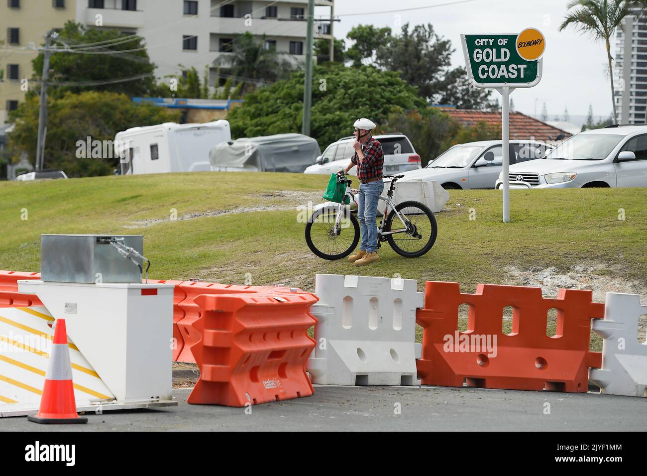 Barriers are seen along Dixon Street and blocking access to Florence ...
