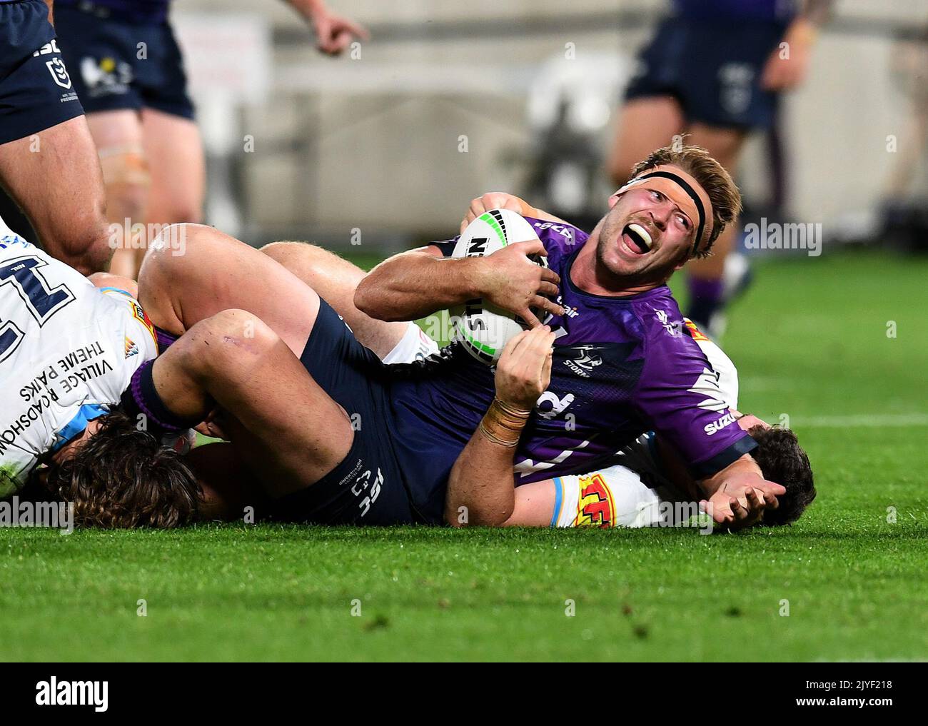 Christian Welch of the Storm is seen during the Round 10 NRL match ...
