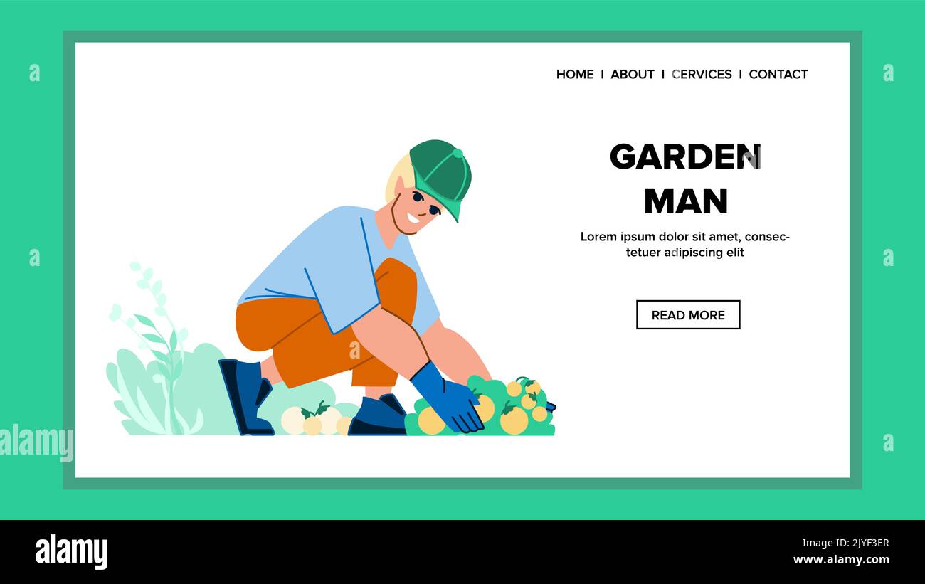 garden man vector Stock Vector Image & Art - Alamy