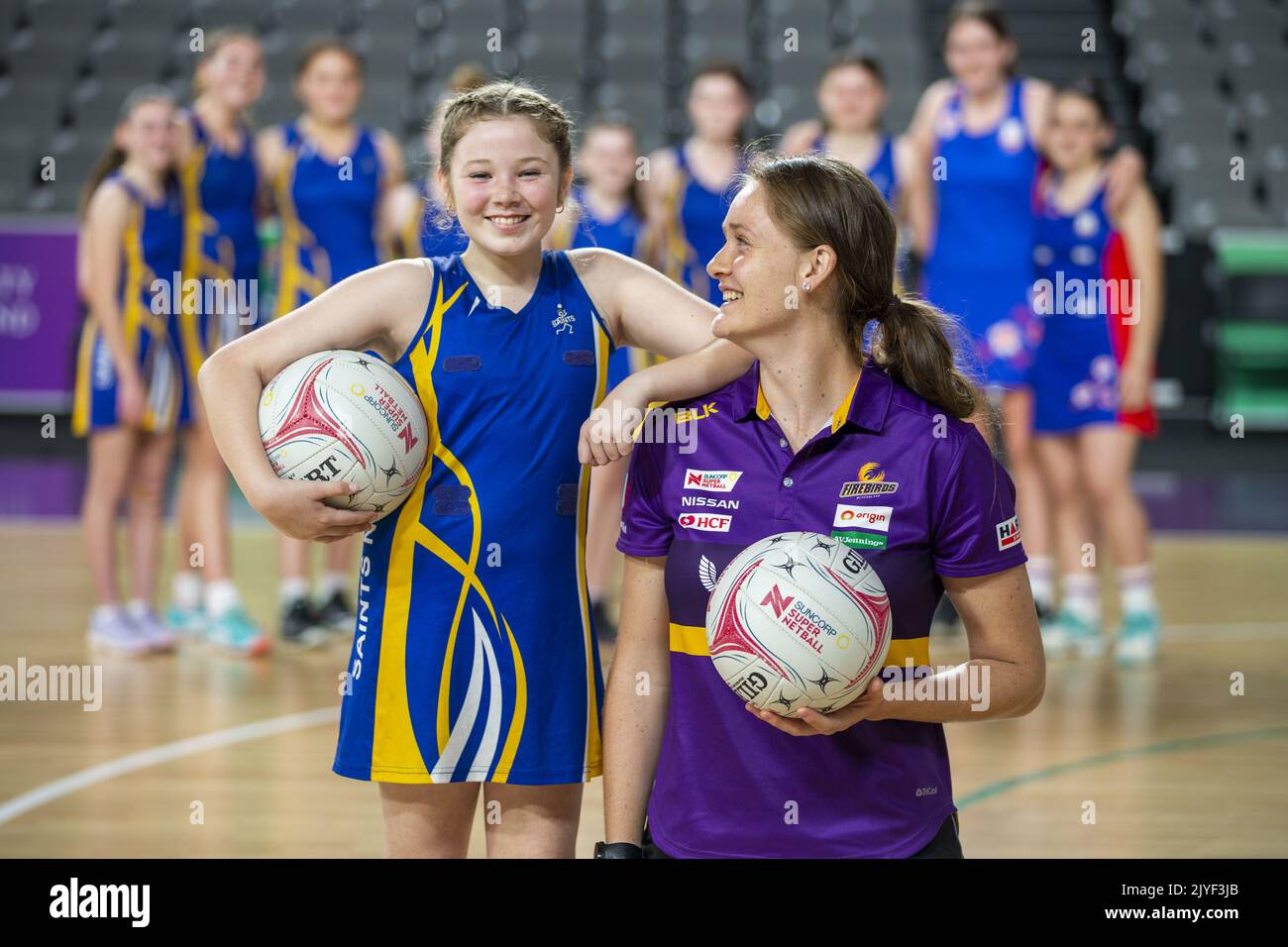 Netball players Milena Harrison and Ine-Mari Venter pose for a portrait ...