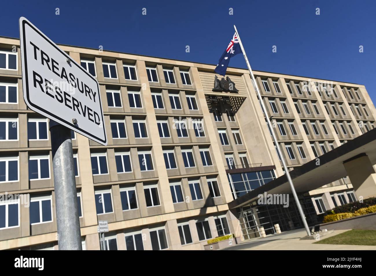 A general view of the Department of Treasury in Canberra, Monday, July ...