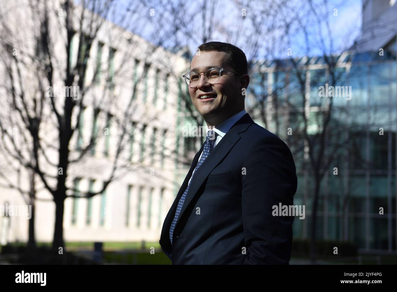 West Australian Nationals Acting State Director Lachlan Hunter poses of ...
