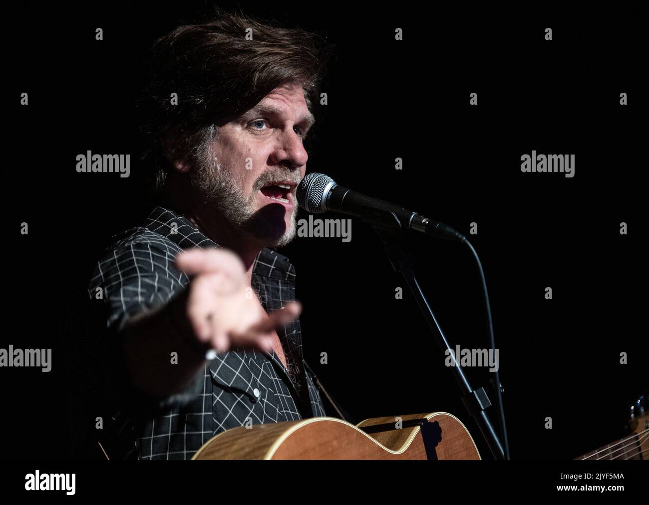 Australian musician Tex Perkins performs during a media preview of the ...