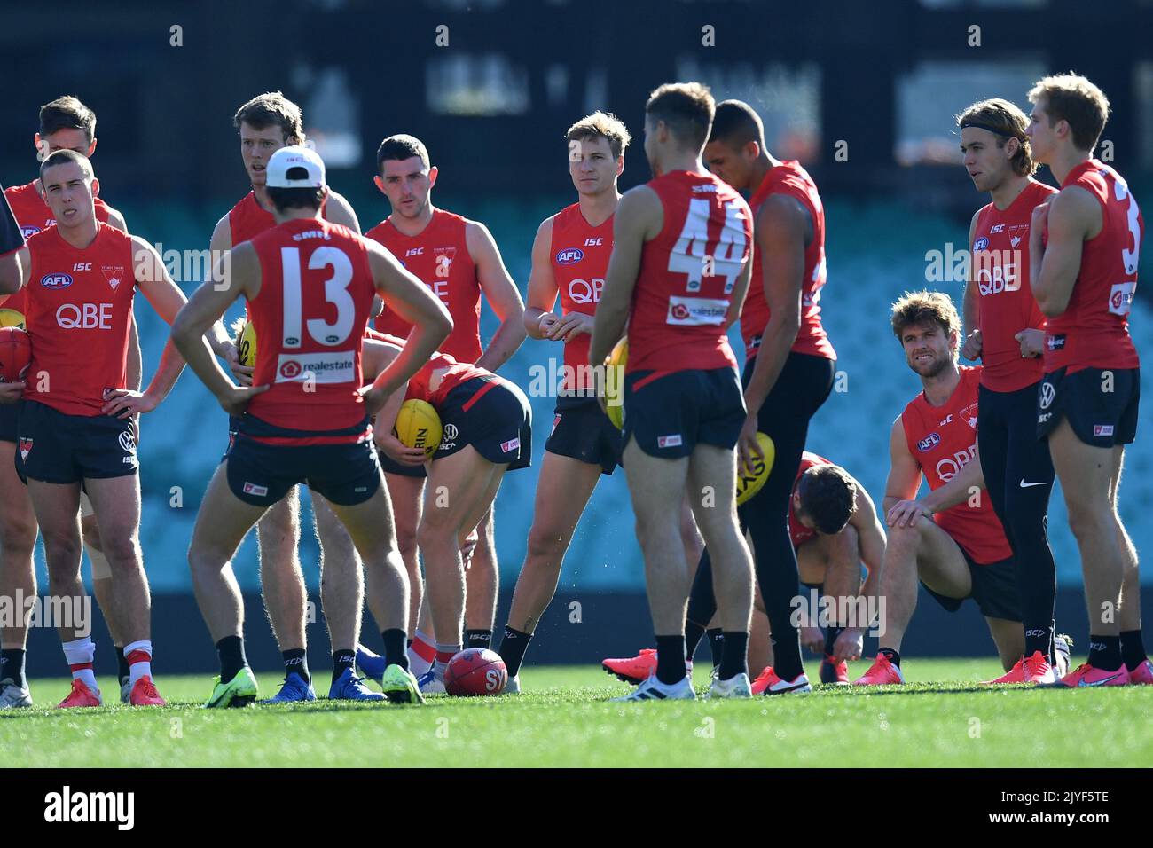 Sydney Swans AFL players during a training session at the SCG in Sydney ...