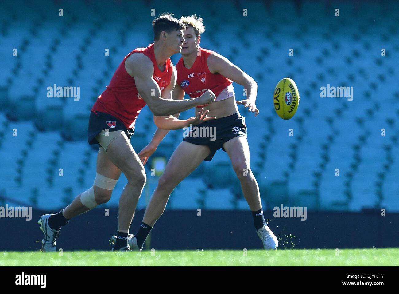 Swans player Callum Sinclair during an AFL Sydney Swans training ...