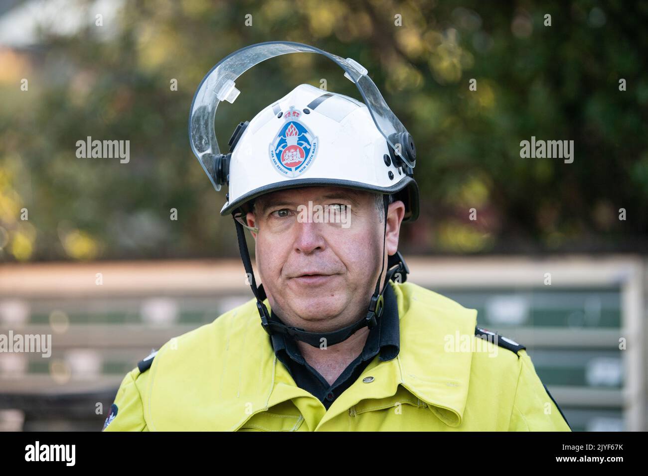 Superintendent Adam Dewberry speaks to media at the entrance to the ...