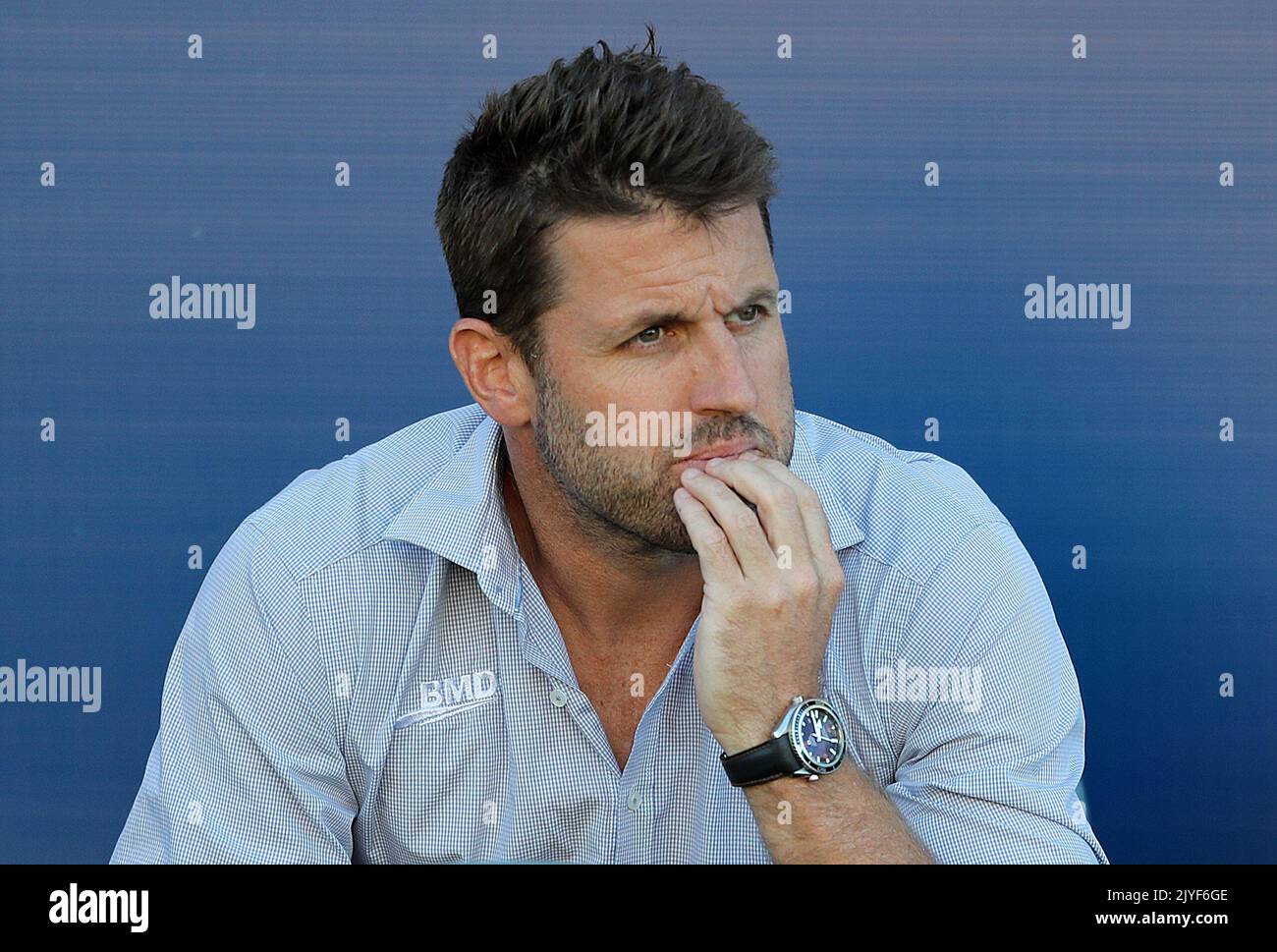 Cowboys coach Josh Hannay looks on during the Round 11 NRL match ...