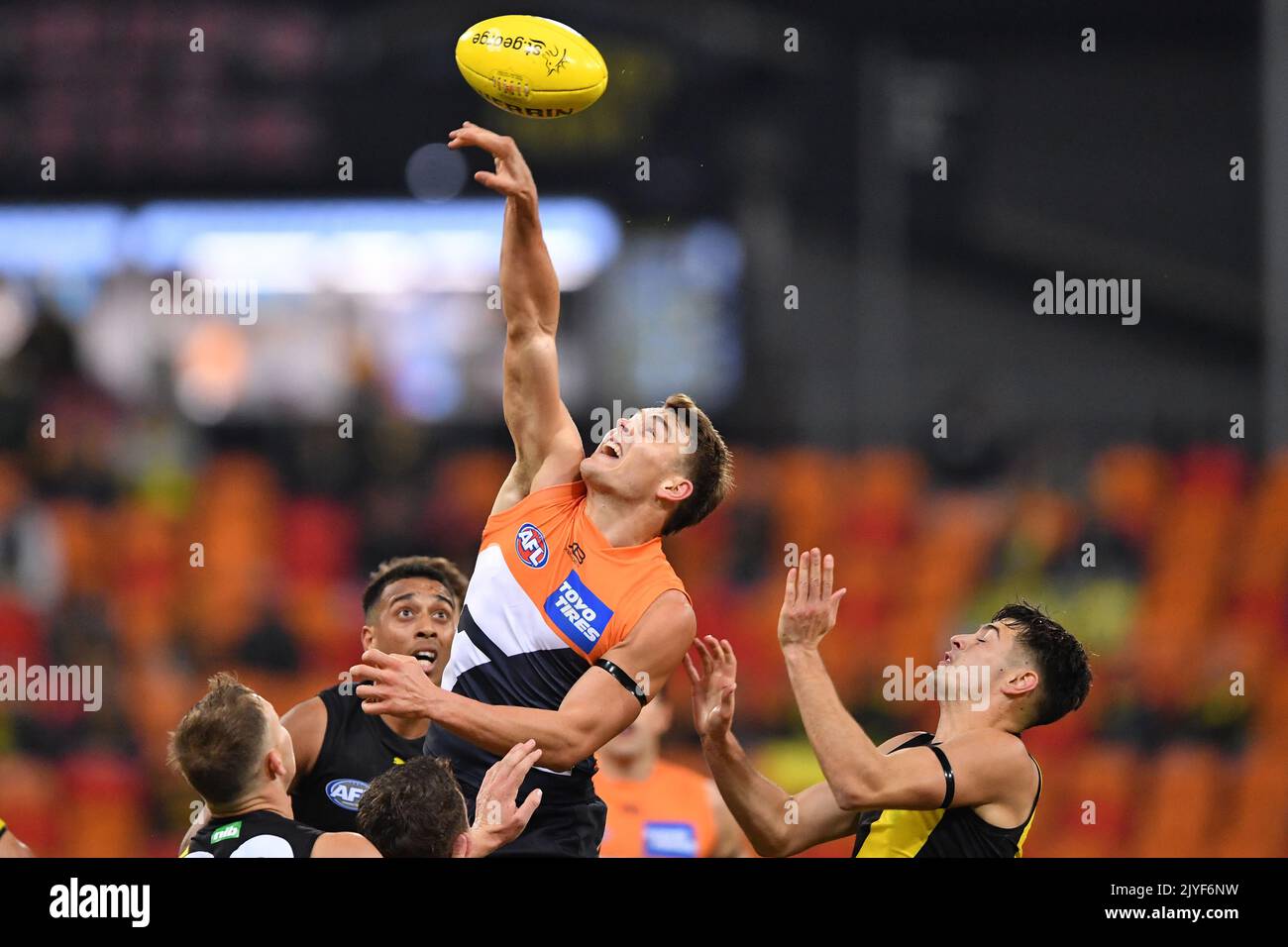 Zac Langdon of the Giants during the Round 8 AFL match between the GWS ...
