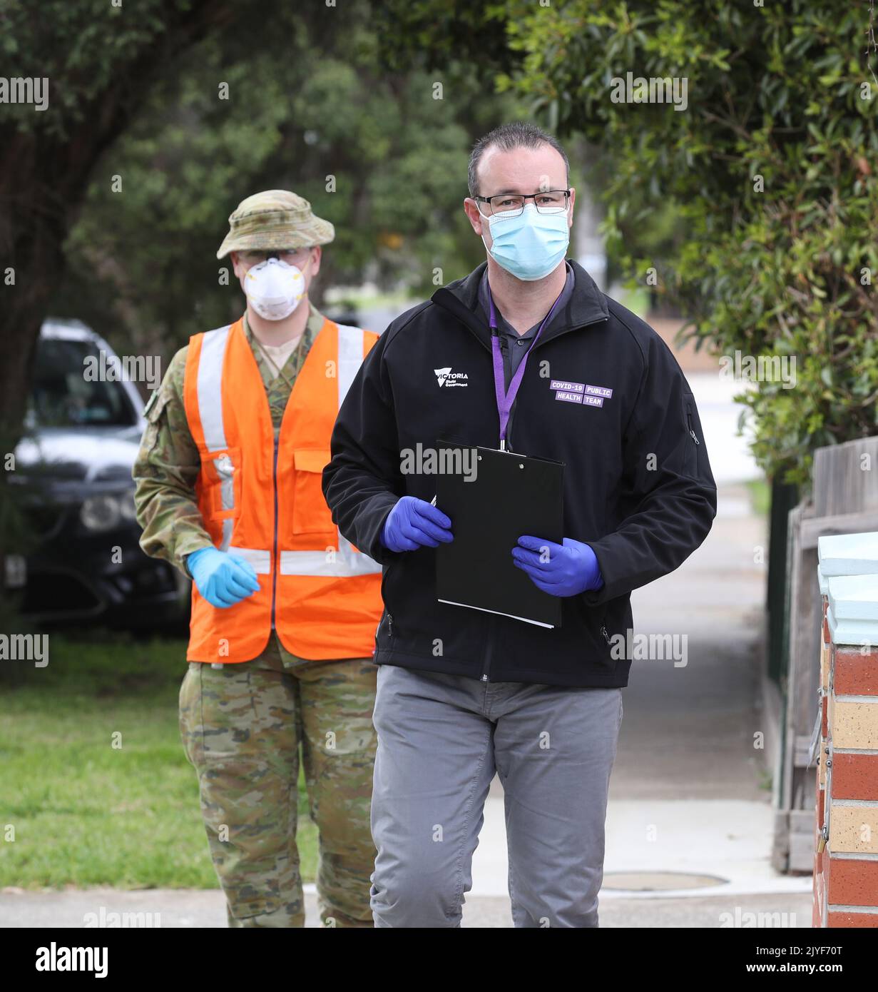 ADF personnel and a Victorian Department of Human Services officer are ...