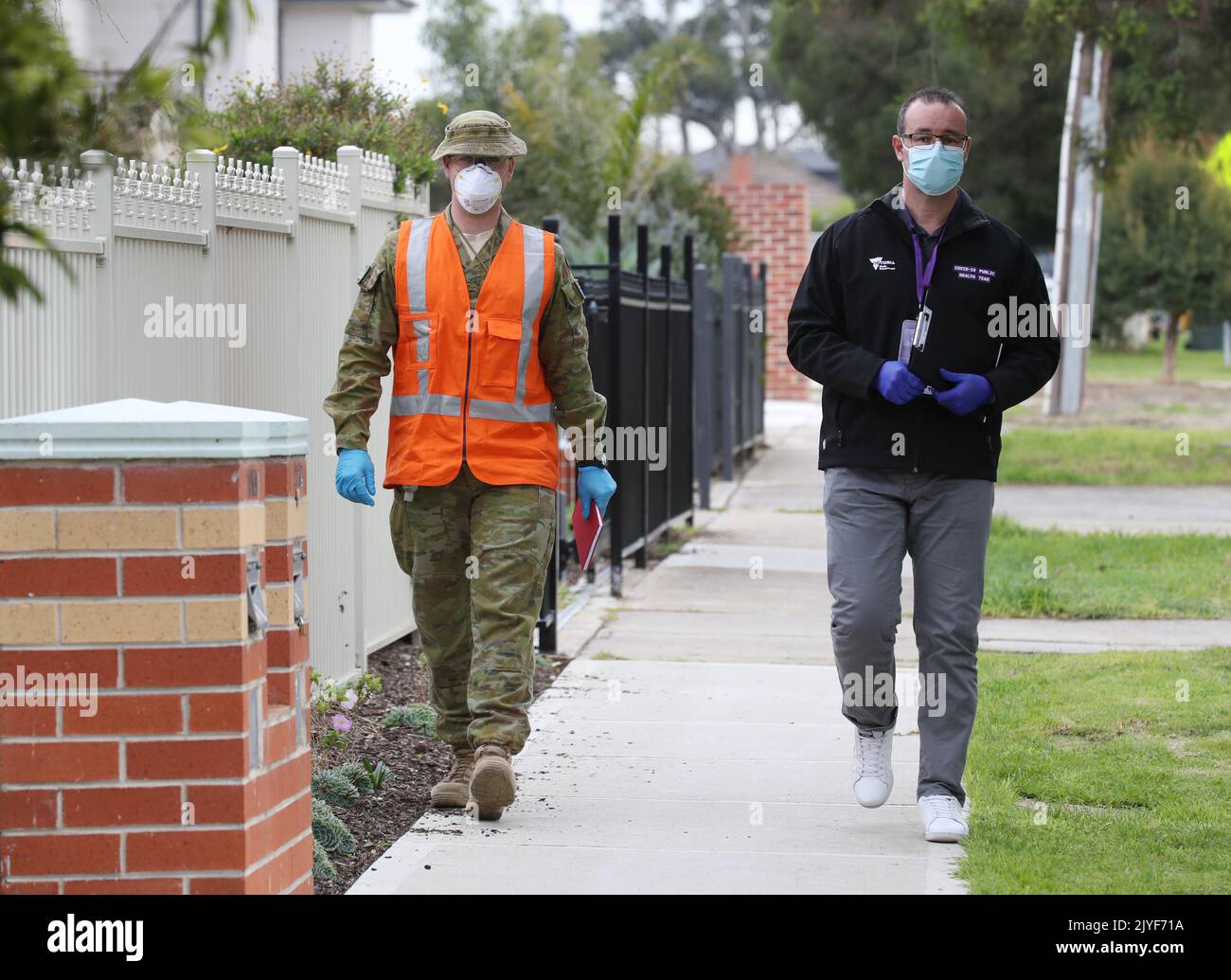 ADF personnel and a Victorian Department of Human Services officer are ...