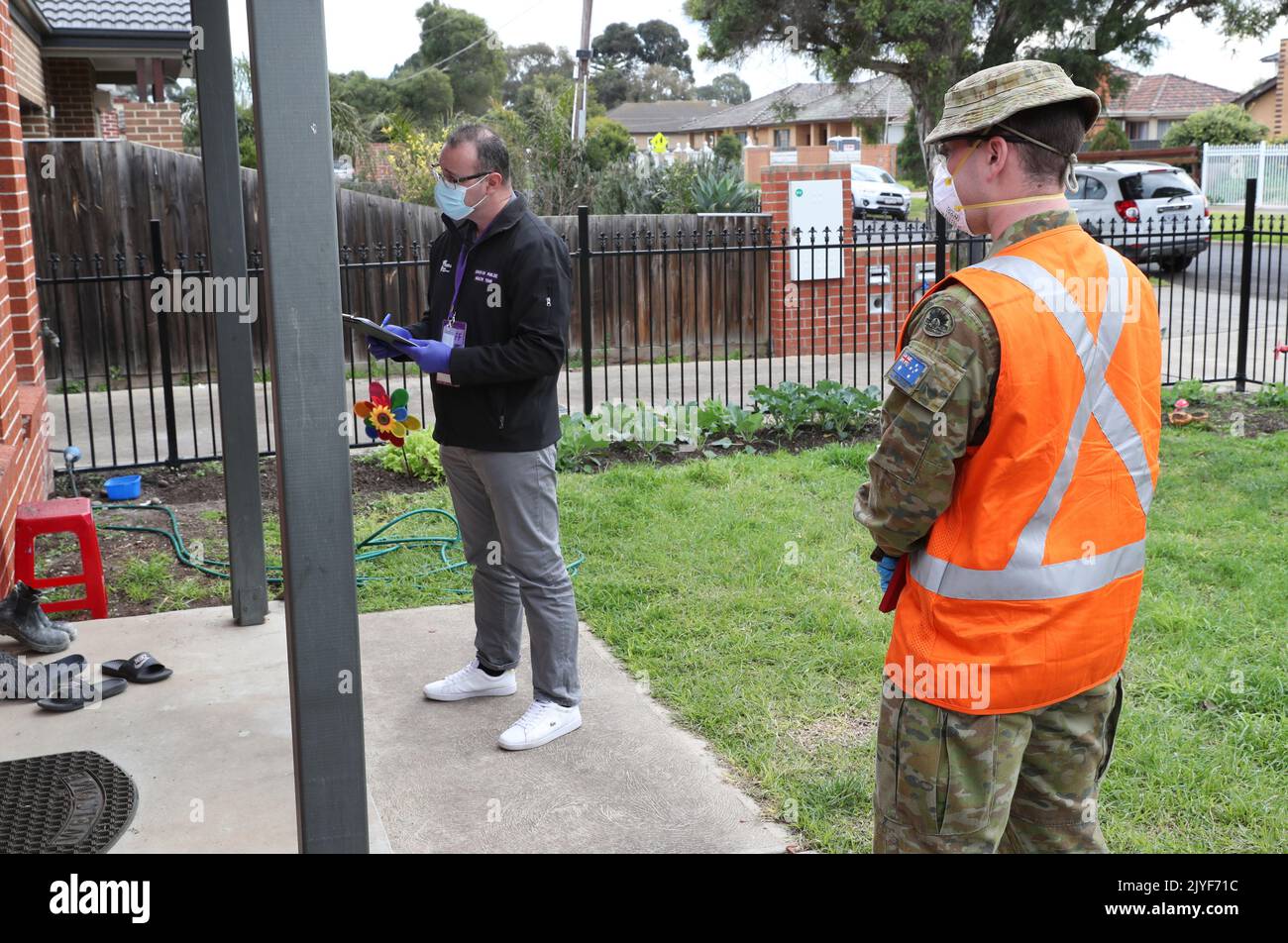 ADF personnel and a Victorian Department of Human Services officer are ...