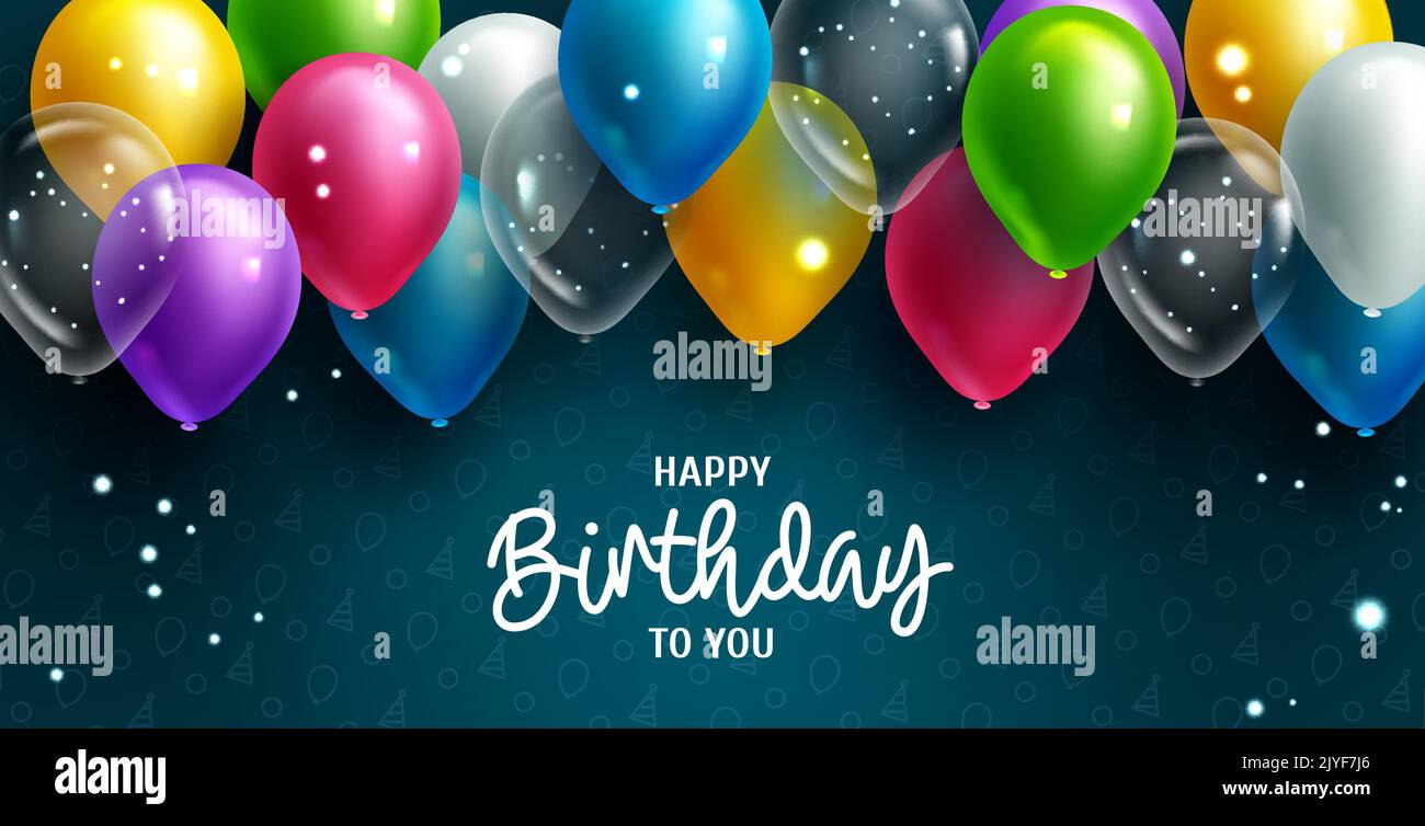 Birthday celebration vector background design. Happy birthday to you ...