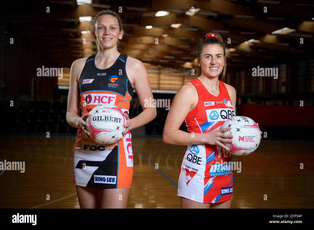 Giants Netball captain Jo Harten and NSW Swifts captain Maddy Proud ...