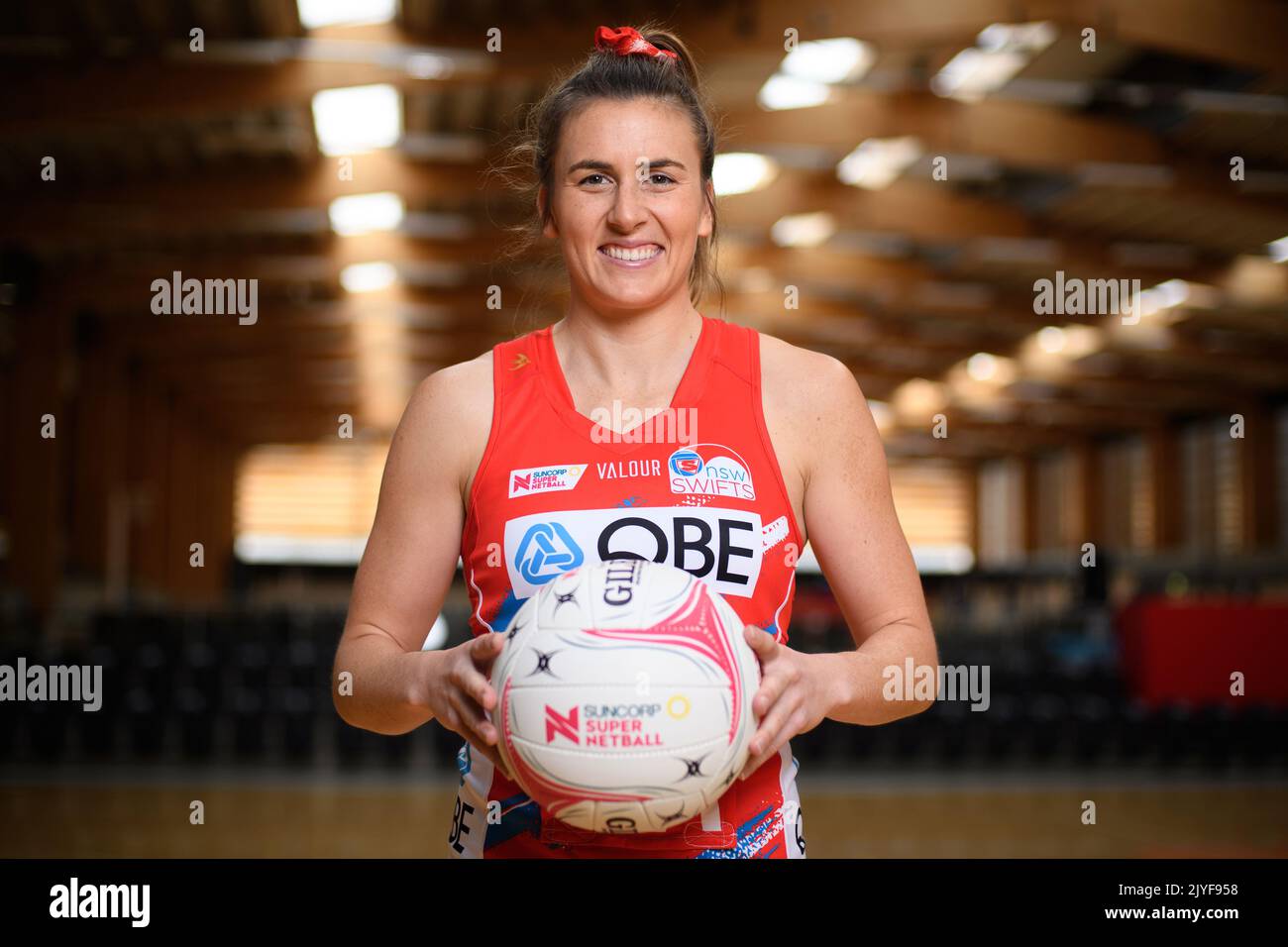 NSW Swifts captain Maddy Proud poses for a photograph ahead of the ...
