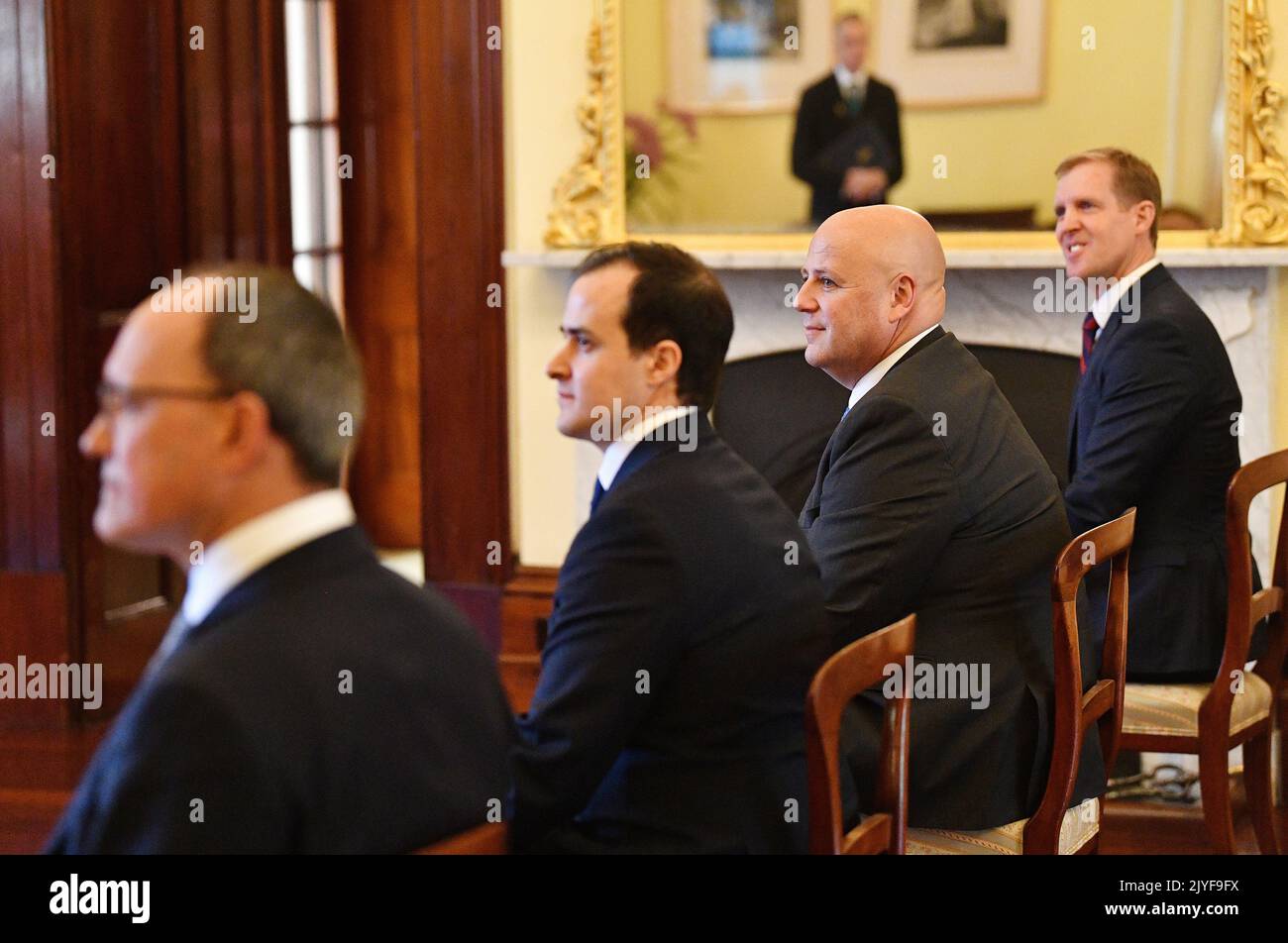 Members of the new cabinet (L-R) Corey Wingard, Vincent Tarzia, David ...