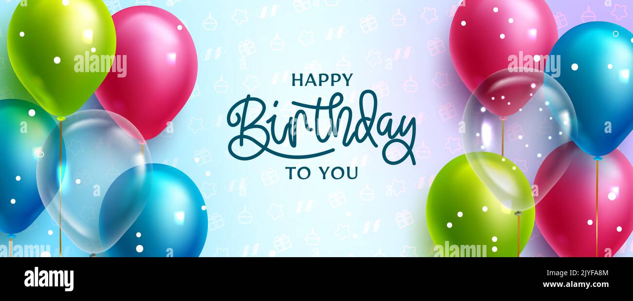 Birthday celebration vector design. Happy birthday to you text in ...