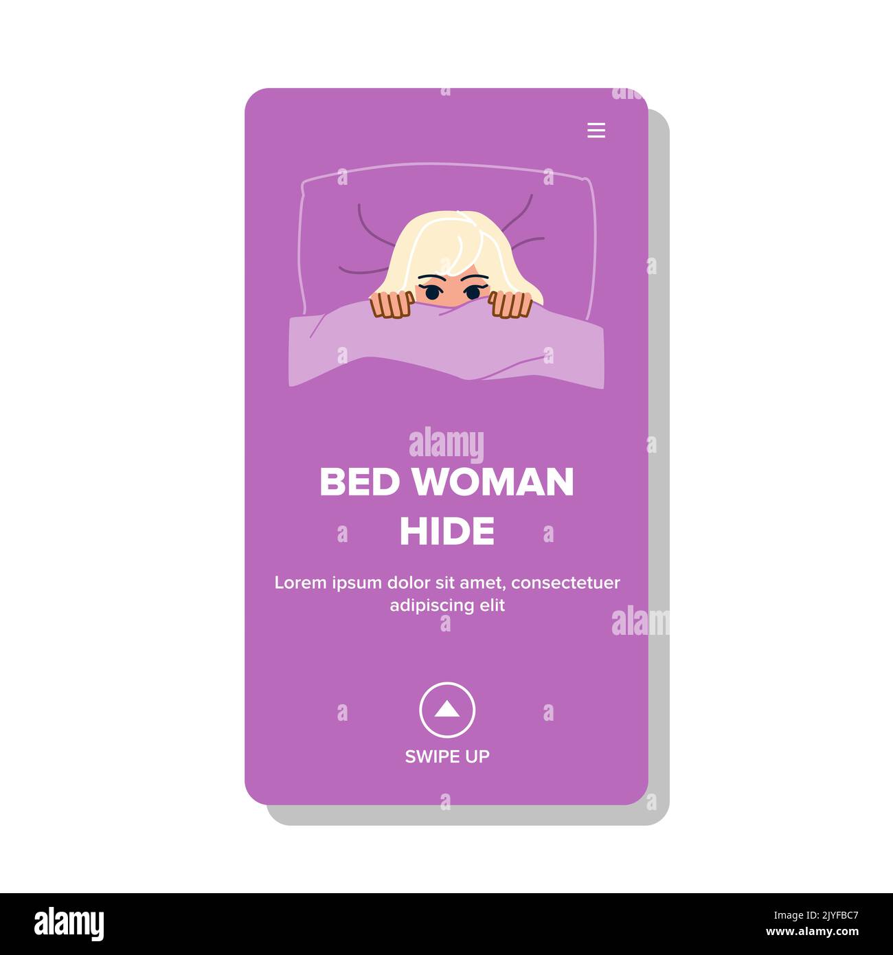 Bed Woman Hide Vector Stock Vector Image And Art Alamy 4696