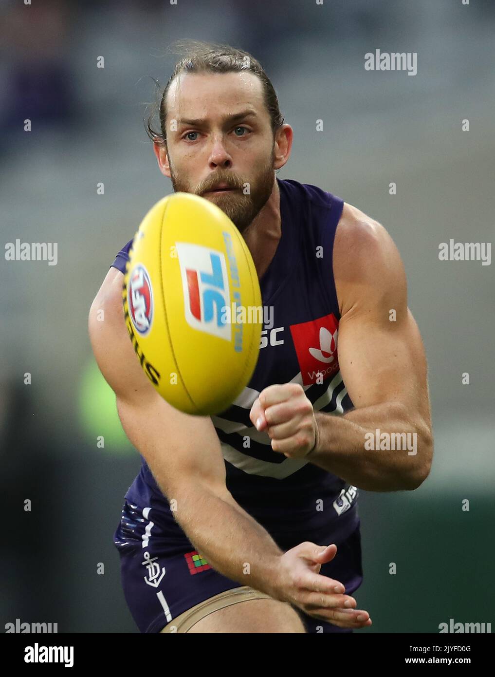 Travis Colyer of the Dockers during the Round 9 AFL match between the ...
