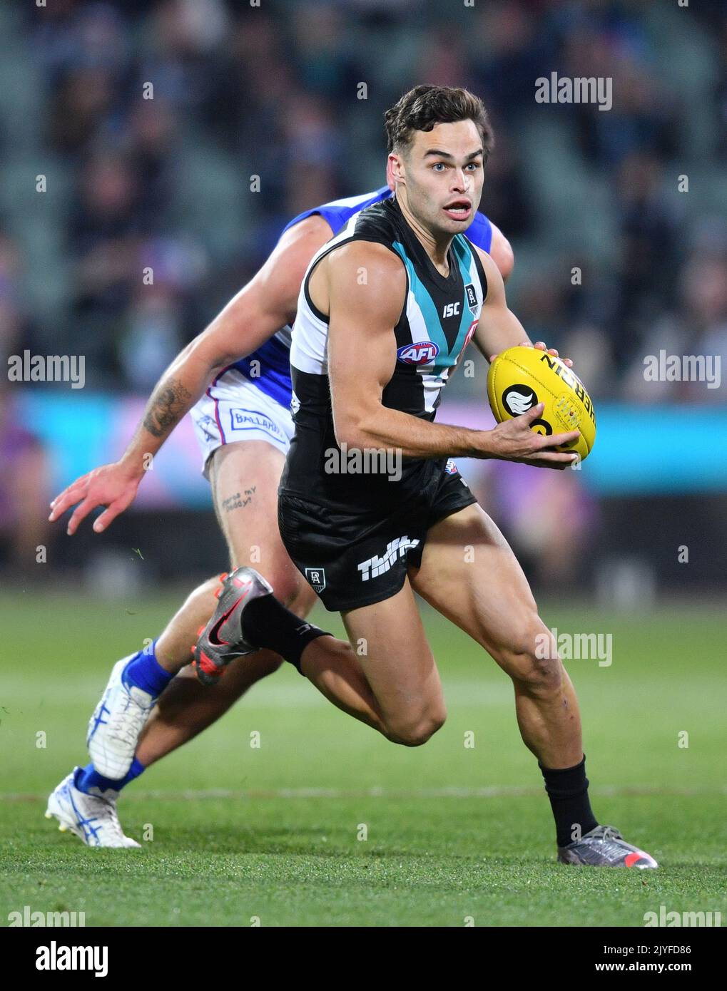 Karl Amon of the Power during the Round 10 AFL match between Port ...