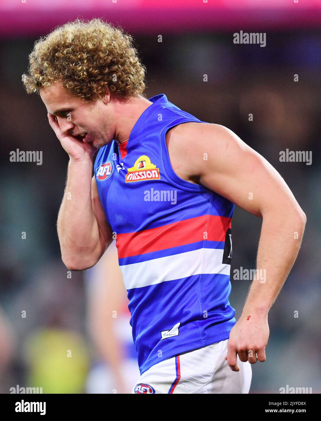 Mitch Wallis of the Bulldogs during the Round 10 AFL match between Port ...
