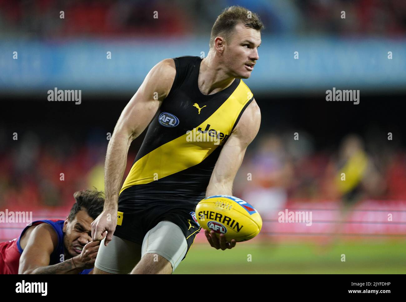 Kamdyn McIntosh of the Tigers during the round 10 AFL match between the ...