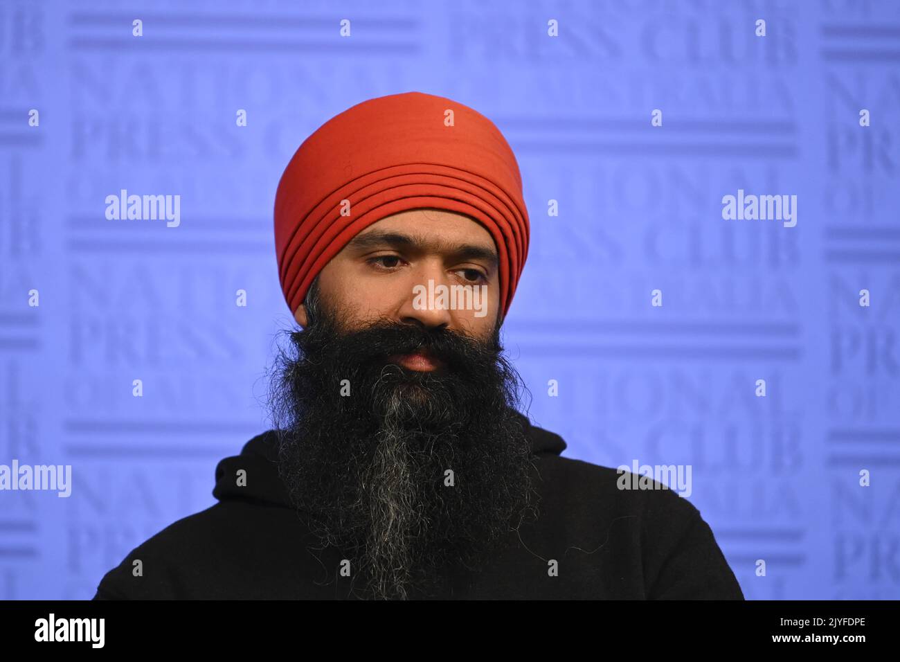 Hiphop artist L-Fresh The Lion speaks during an address at the National ...