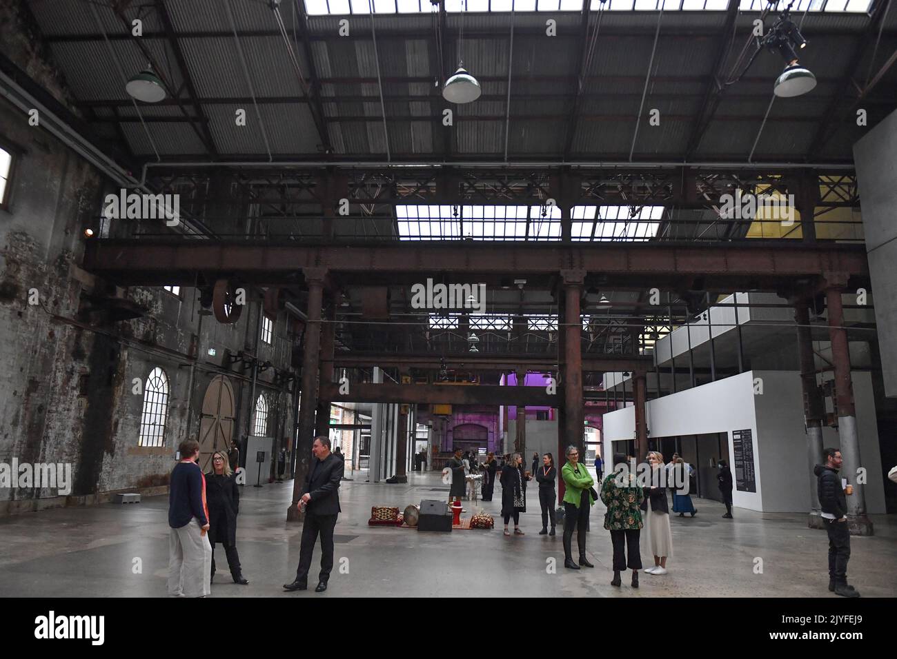 The inside of the Carriageworks in Sydney, Friday, August 7, 2020 ...