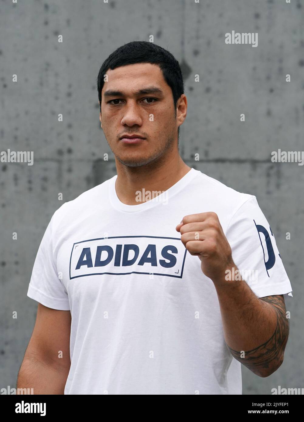 Australian world-ranked boxer Jai Opetaia poses for a photograph on the ...