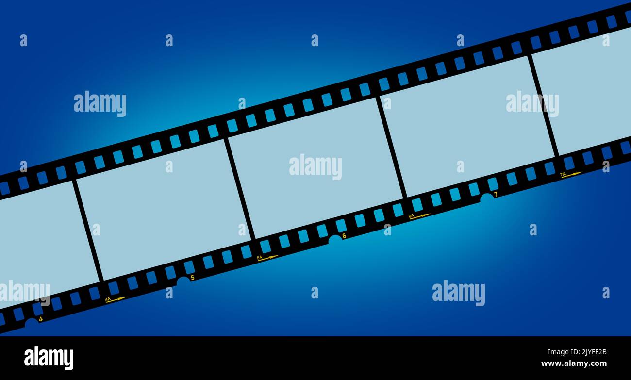 Movies film with blue light template, 3d rendering Stock Photo - Alamy