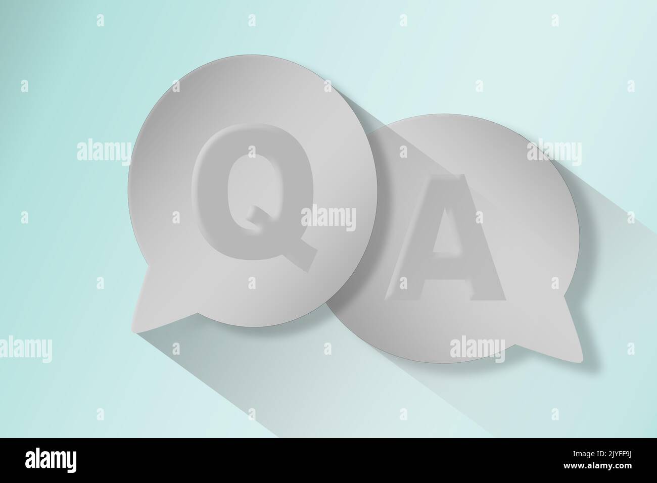 Question mark with bubble chat 3d rendering hi-res stock photography ...