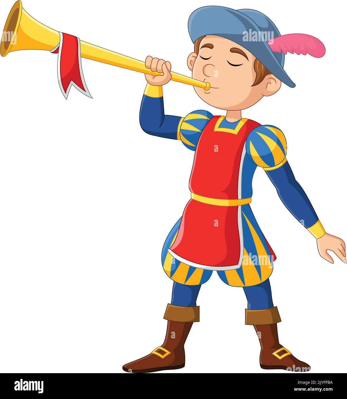 Medieval town crier Stock Vector Images - Alamy