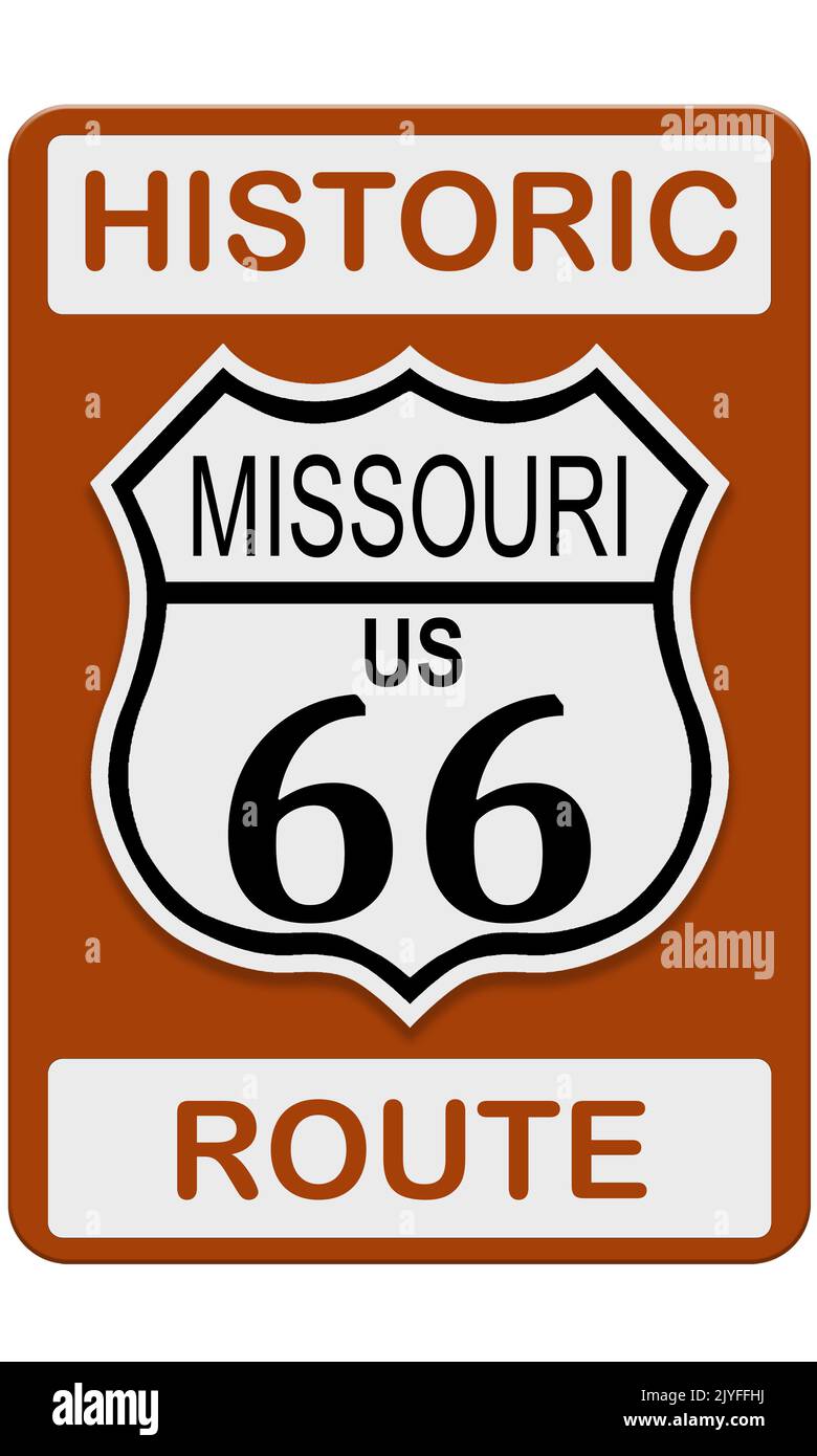 Missouri route 66 sign Cut Out Stock Images & Pictures - Alamy