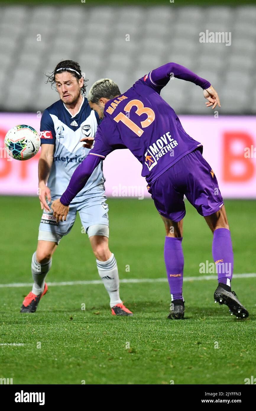 Marco Rojas of the Victory and Osama Malik of the Glory during the ...