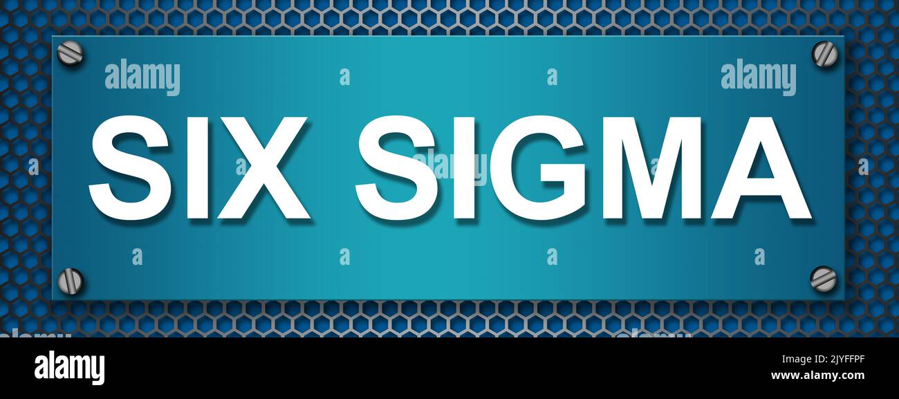 Six sigma text quote on a banner, 3d rendering Stock Photo - Alamy