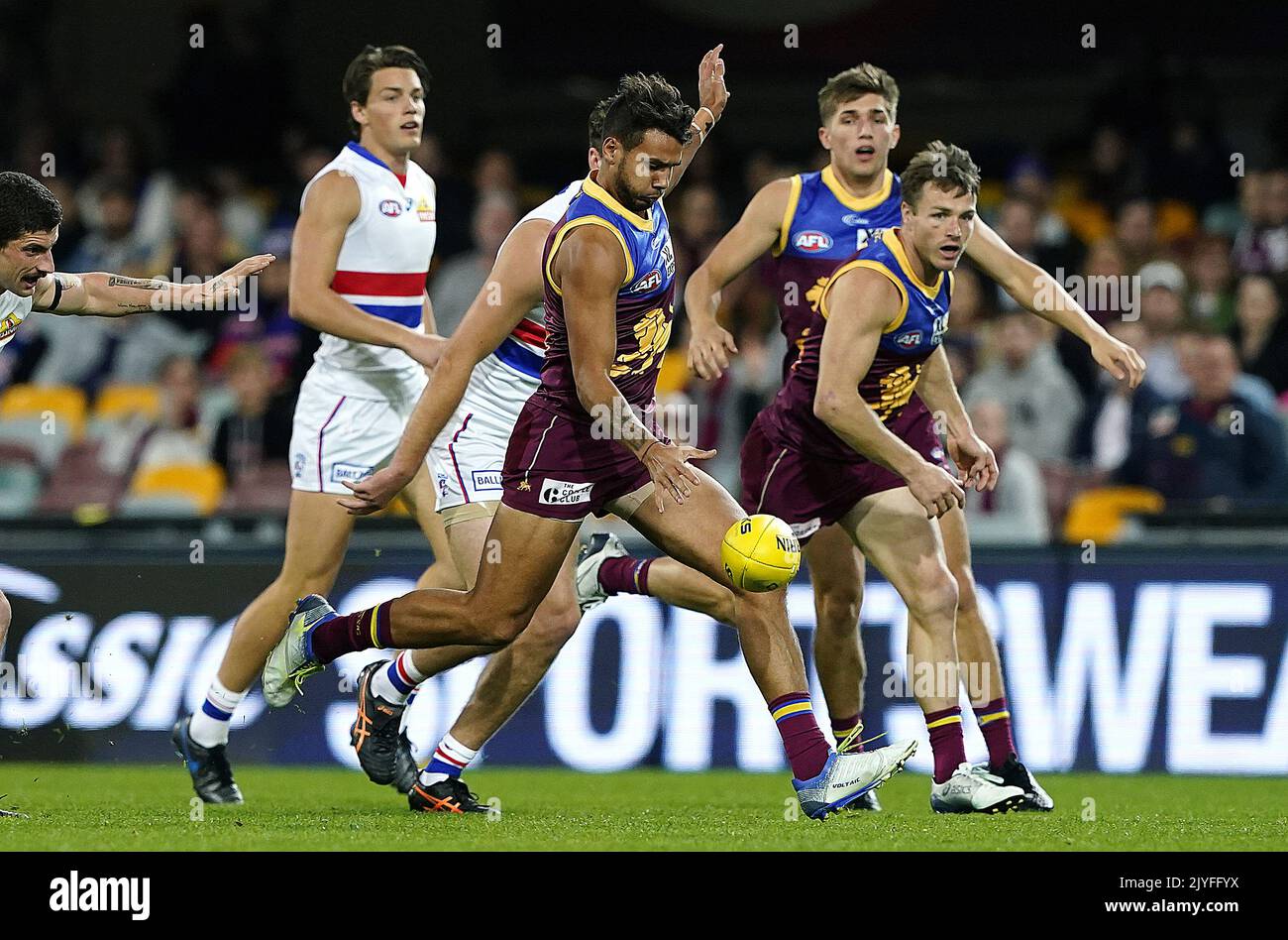 Callum Ah Chee of the Lions during the Round 11 AFL match between the ...