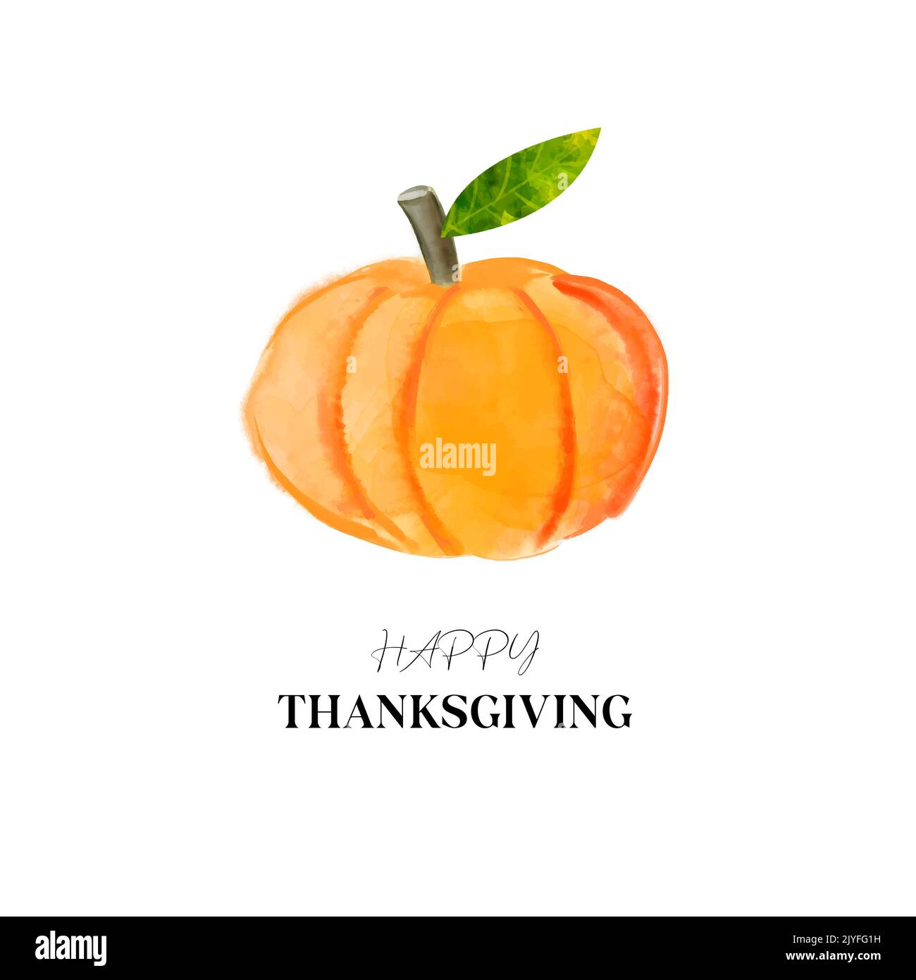 Happy Thanksgiving card design cute pumpkin illustration Stock Vector ...