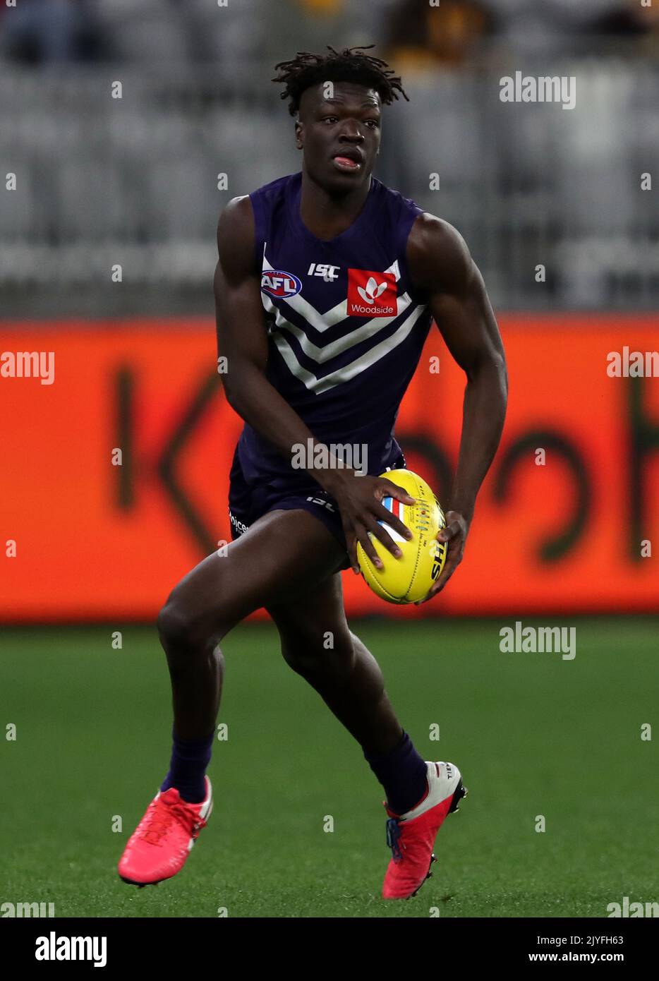 Michael Frederick of the Dockers in action during the Round 11 AFL ...