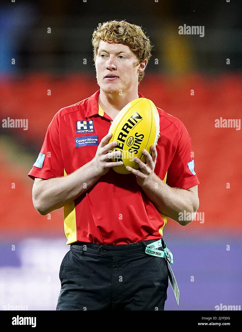 Matthew Rowell of the Suns looks on prior to the Round 11 AFL match ...