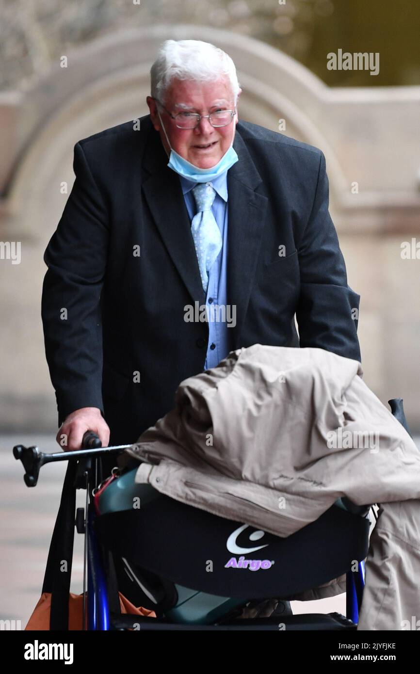 Retired Christian Brother Peter Nicholas Lennox arrives at Downing Centre Courts to face ...