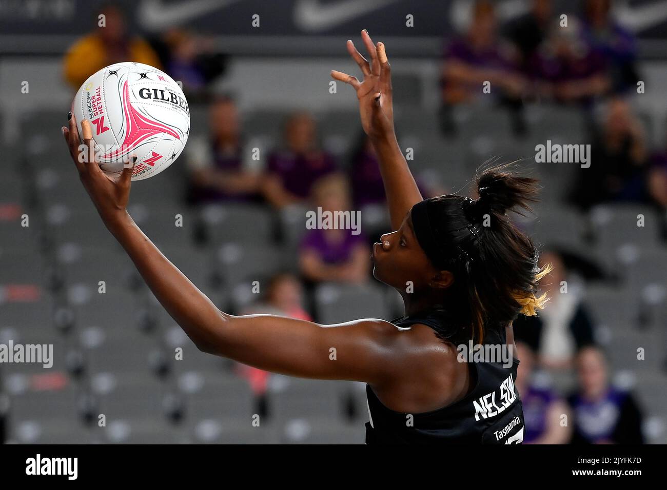 Shimona Nelson of the Magpies in action during the Round 4 Super ...