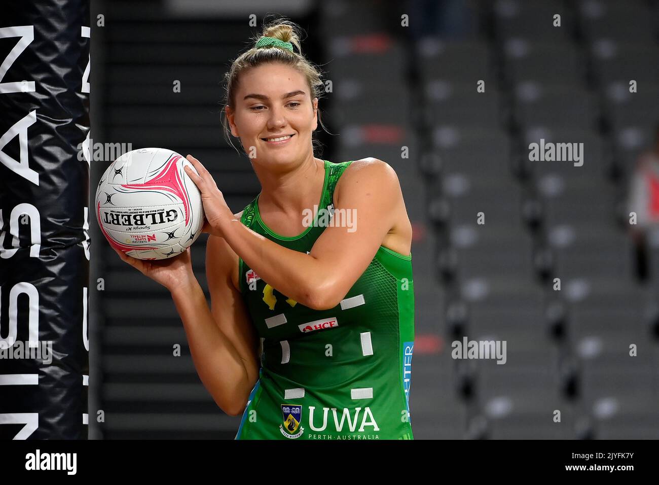Courtney Bruce of the Fever is seen during the Round 4 Super Netball ...