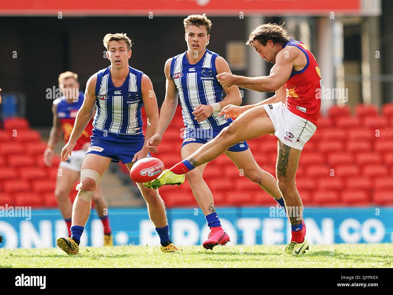 Rhys Mathieson of the Lions during the Round 12 AFL match between the ...