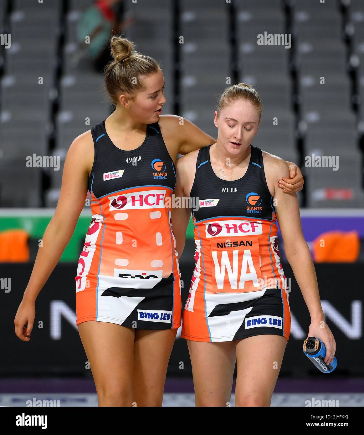 Matisse Letherbarrow and Maddie Hay of the Giants speak after their ...