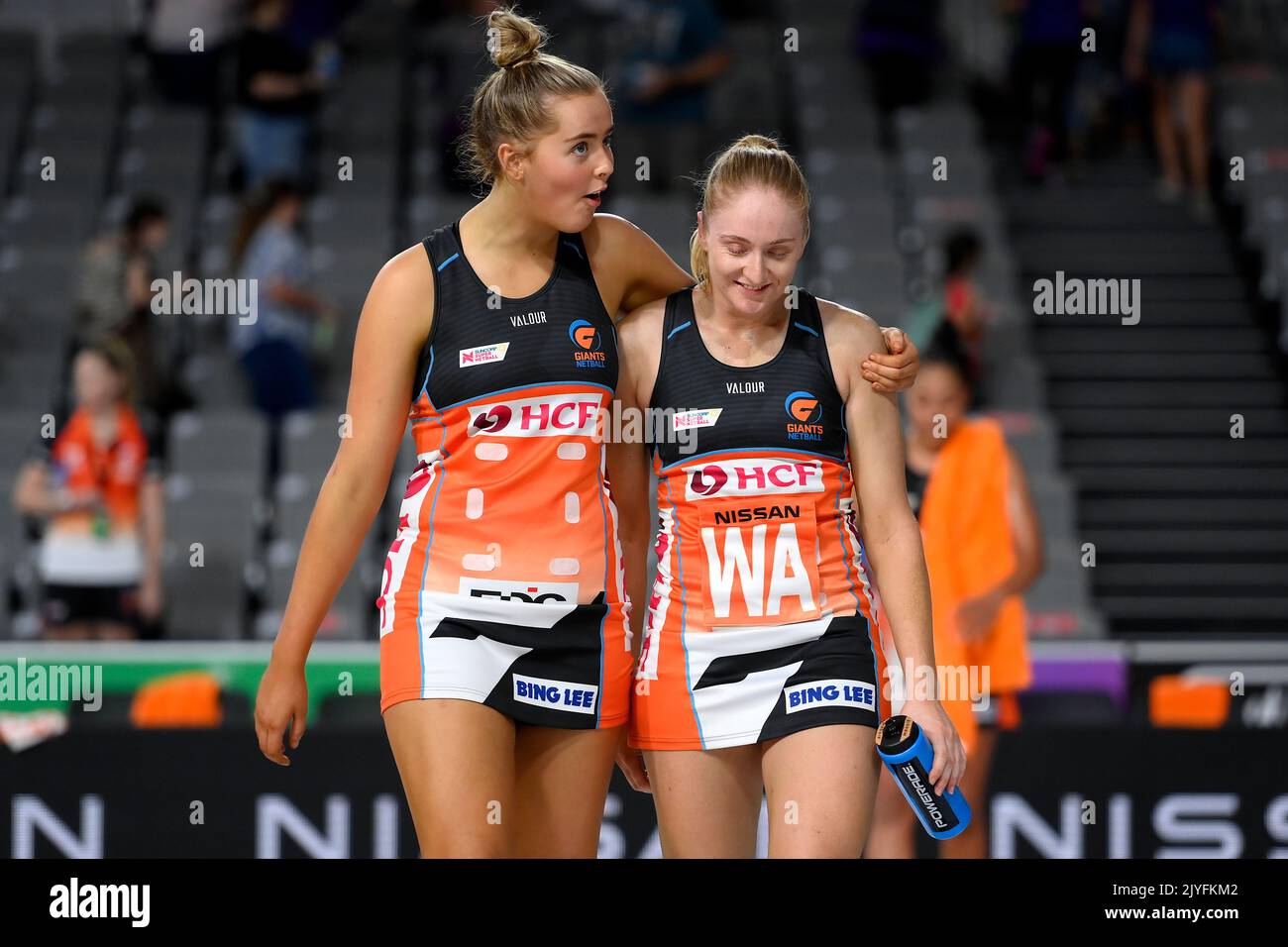 Matisse Letherbarrow and Maddie Hay of the Giants speak after their ...